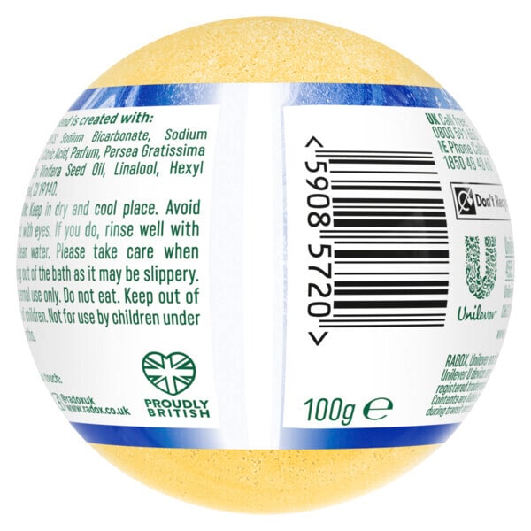 DNR RADOX BATH BOMB BLUE/RASP 100G | Toiletries | Superdrug