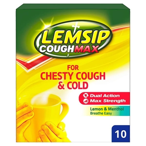 Lemsip Chesty Cough Lemon & Menthol Flavour Sachets 10s | Health | Superdrug