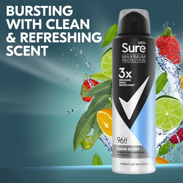 Sure Men Anti-Perspirant Deodorant Aerosol Max Pro 150ml | Toiletries ...