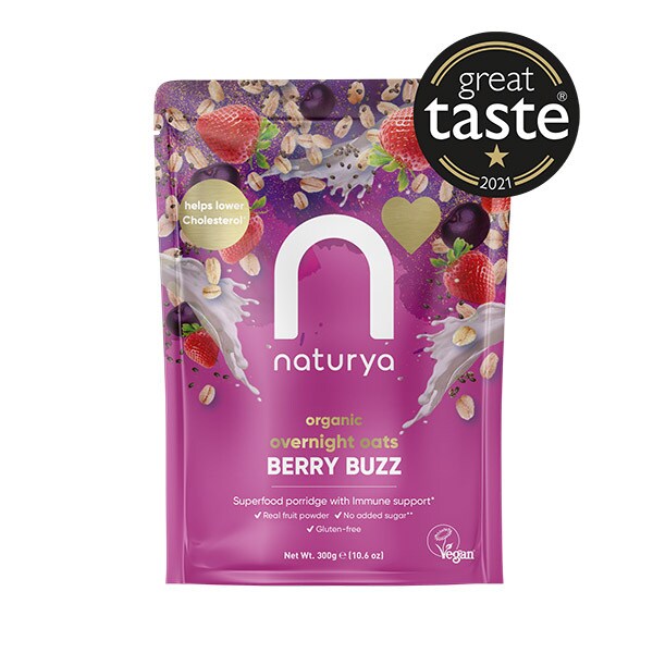 Naturya Berry Buzz Organic Overnight Breakfast Oats 300G | Health ...