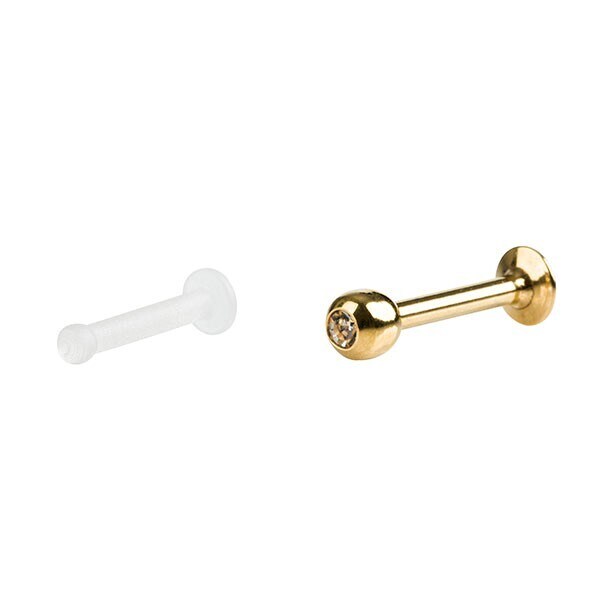 Studex X8 Hardware 24ct Gold Plated Labret & Retainer Body | Jewellery ...
