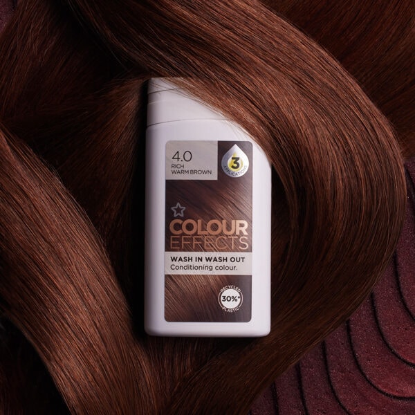 Superdrug Colour Effects Wash In Wash Out Warm Brown 4.0 | Hair | Superdrug