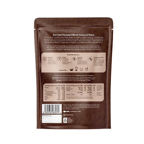 Naturya Cacao Maca Gut Feel Flaxseed Blend 300G | Health | Superdrug