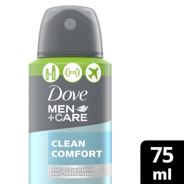 Dove Men+Care Clean Comfort Compressed Deodorant 75ml | Travel Size ...