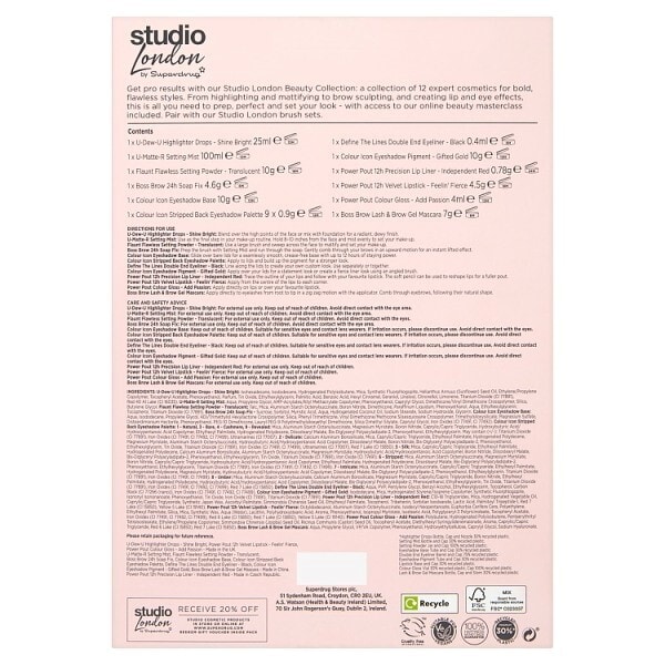 Superdrug Studio London Beauty Collection 12pc | Make Up | Superdrug