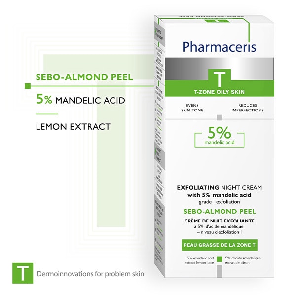 Pharmaceris T Sebo Almond Peel 5% Night Cream | Health | Superdrug