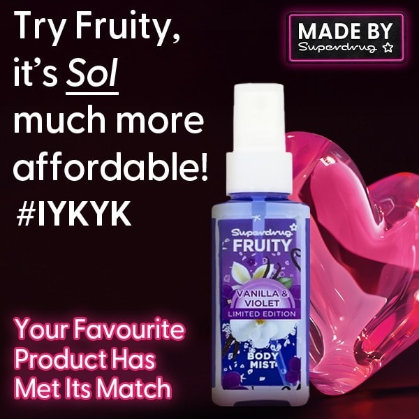 Fruity Mist Vanilla & Violet 100ml | Fragrance | Superdrug