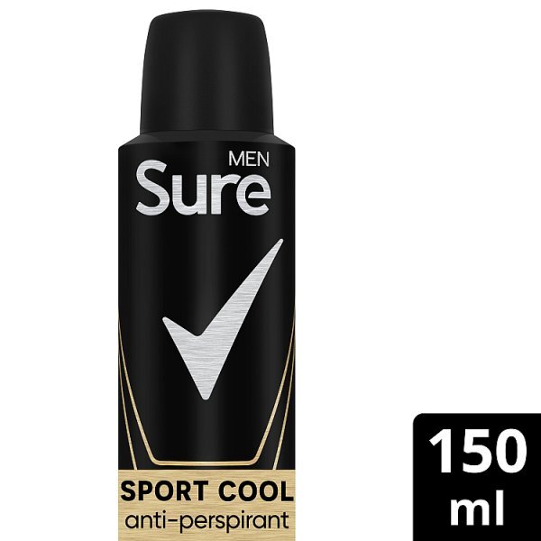 Sure Men Sport Cool Antiperspirant Deodorant 150ml | Toiletries | Superdrug
